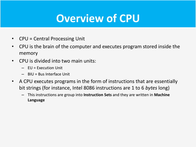 Assembly Language and Structures of Microcomputer | Chap-1 | PPT