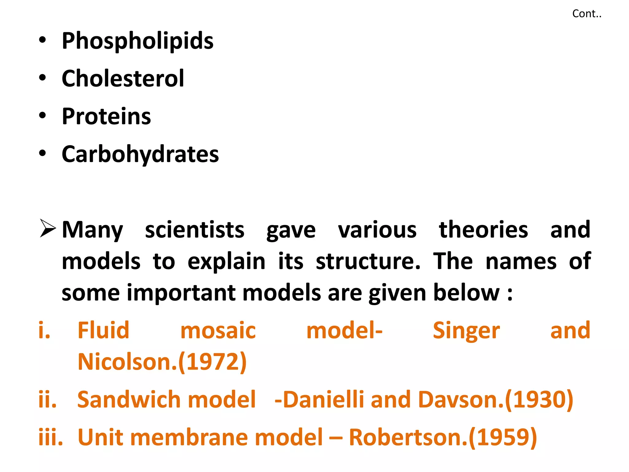 Structure of model membrane | PPTX