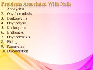 Structure of nail and diseases | PPTX