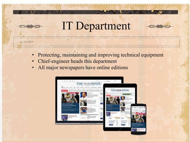 Structure of Newspaper Organisation | PPTX | Business and Finance