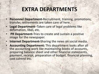 Structure of newspaper organization | PPTX