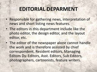 Structure of newspaper organization | PPTX