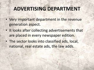 Structure of newspaper organization | PPTX