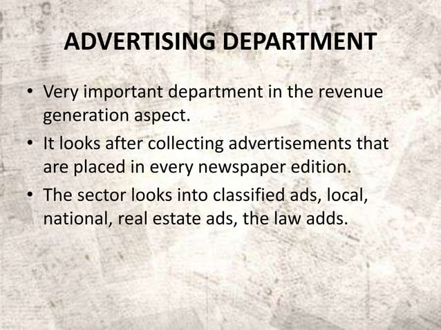 Structure of newspaper organization | PPTX