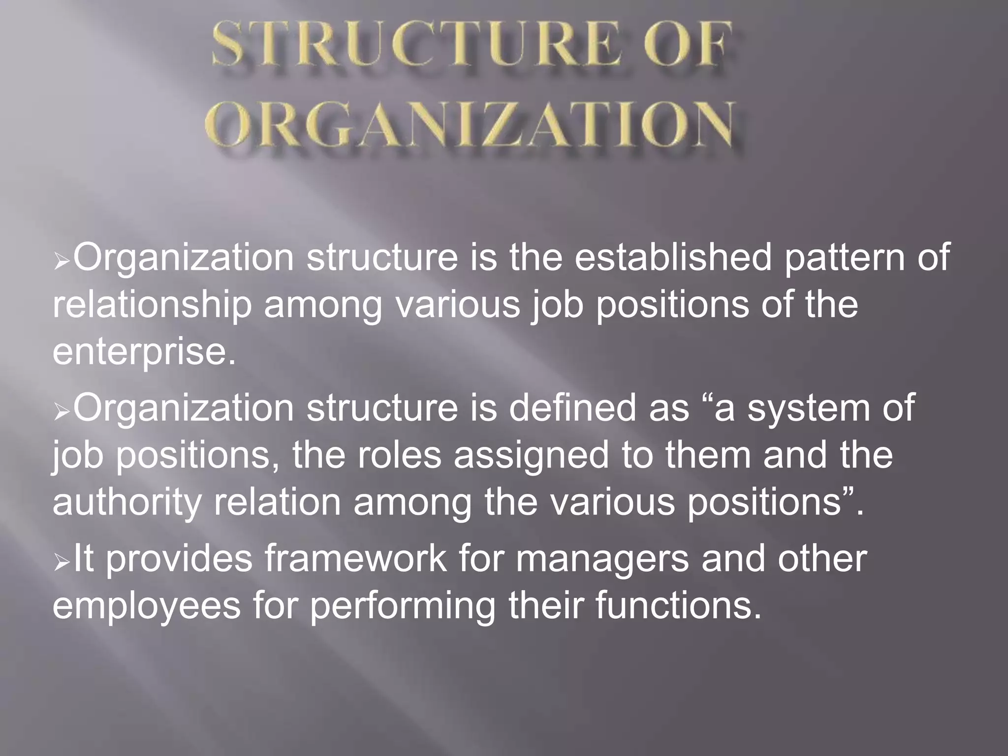 Structure of organisation | PPT