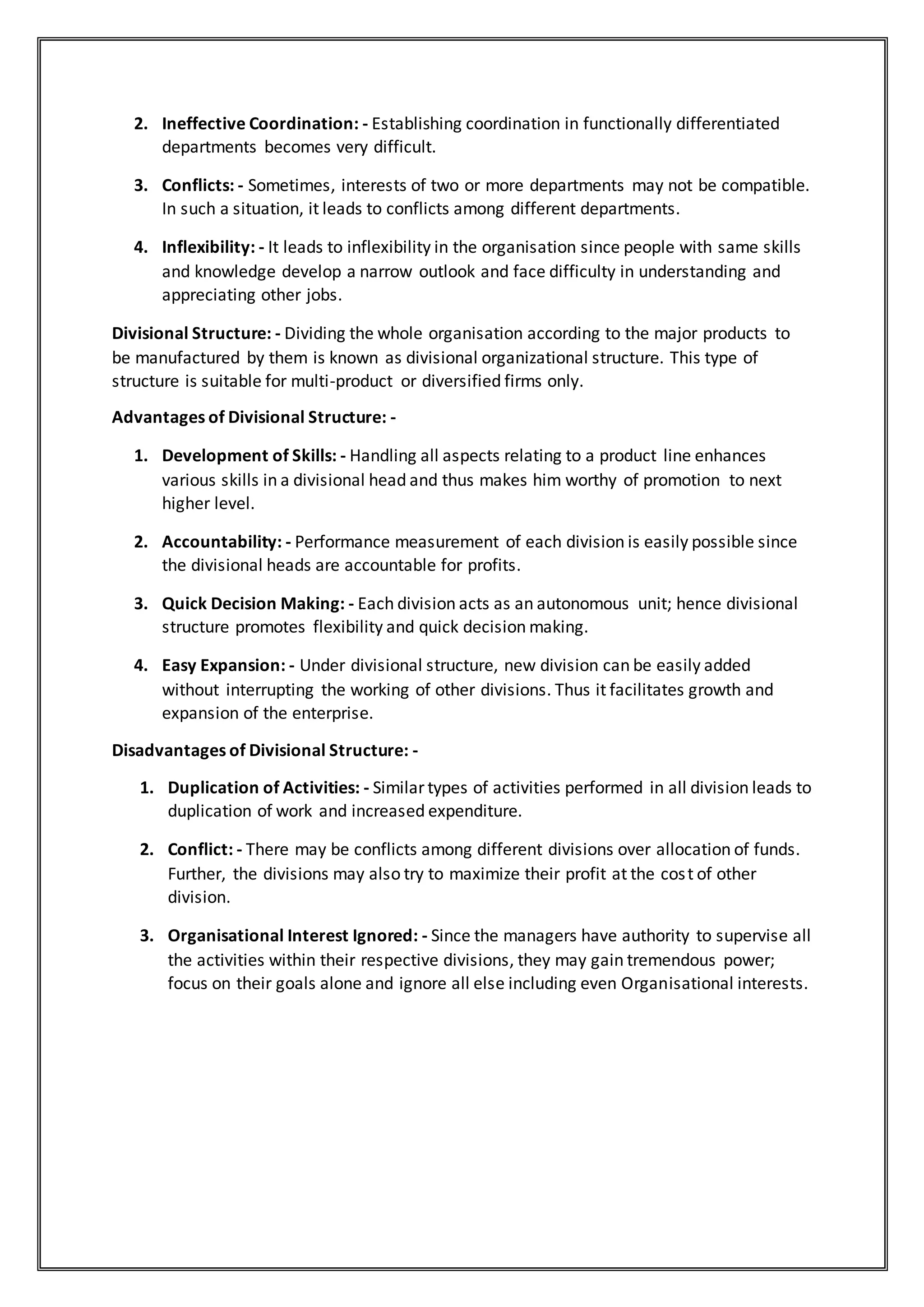 Structure of organisation | DOCX