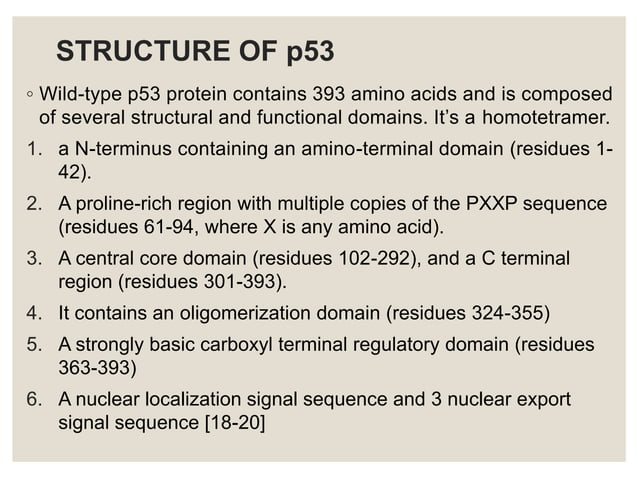 Structure of p53 protein | PPTX