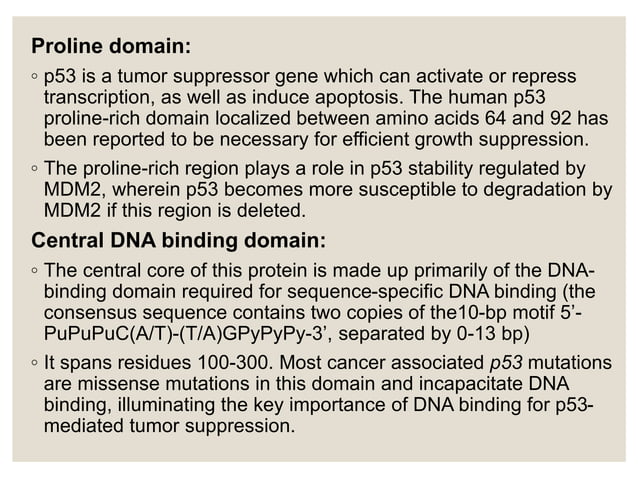 Structure of p53 protein | PPTX