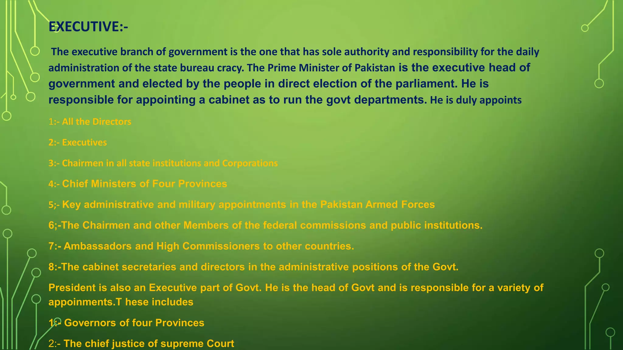 Structure of pakistani goverment | PPTX