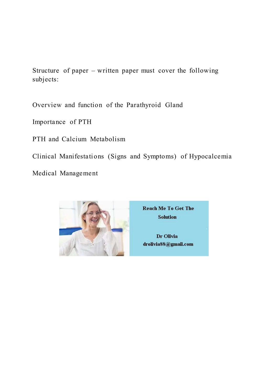 Structure of paper – written paper must cover the following su | DOCX