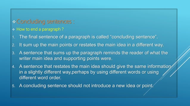 Structure of paragraph | PPTX | Education