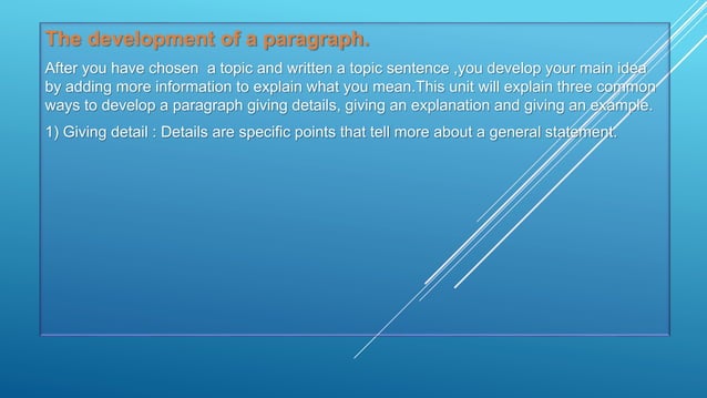 Structure of paragraph | PPTX | Education