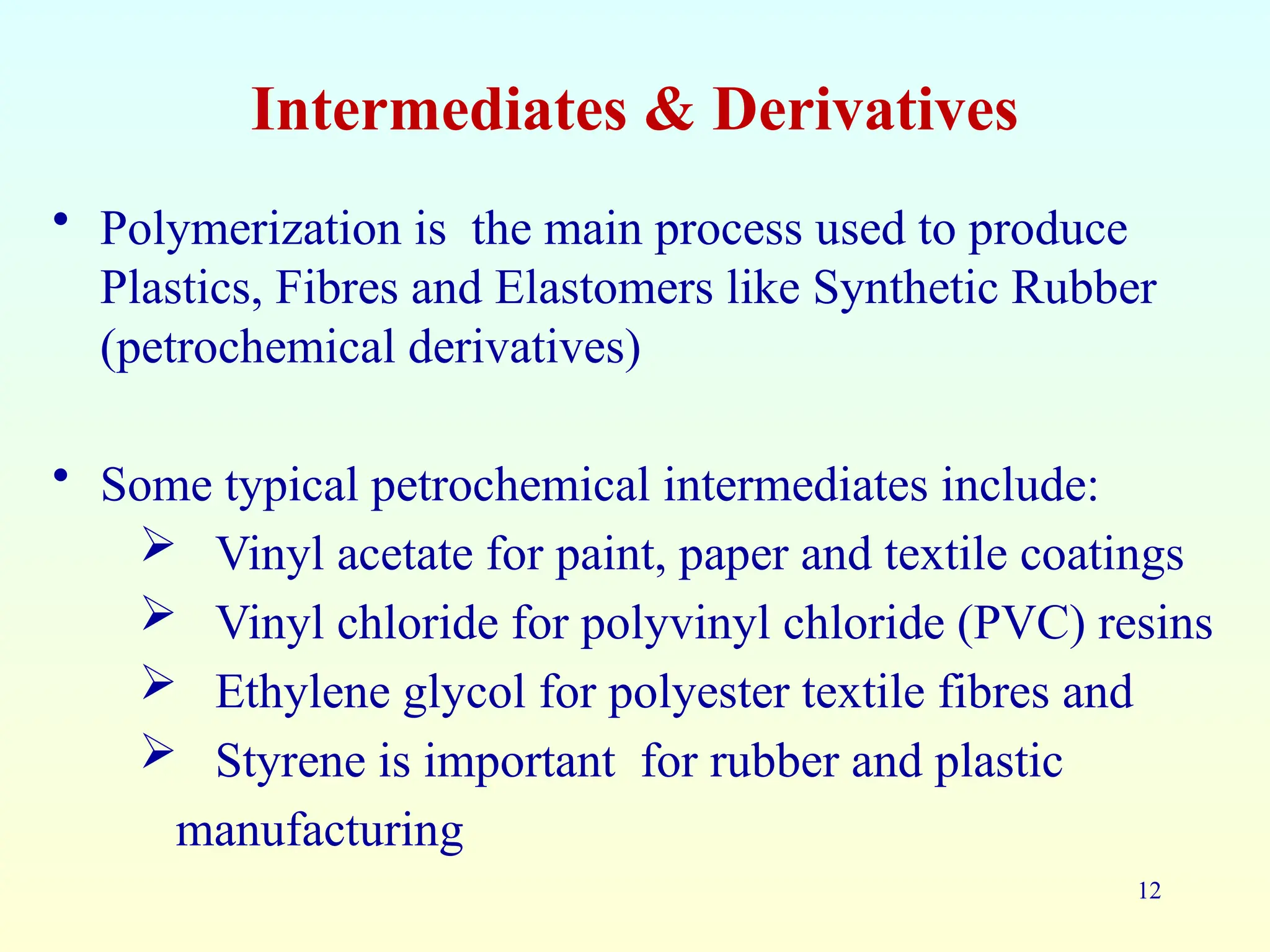 Structure of Petrochemical industry and overview of a petrochemical ...