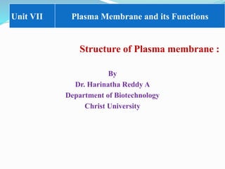 Structure of plasma membrane | PPTX
