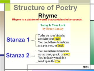 Structure of poetry | PPTX