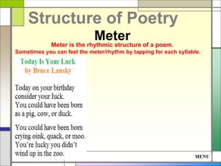 Structure of poetry | PPTX