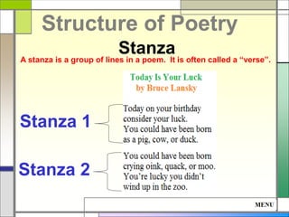 Structure of poetry | PPTX