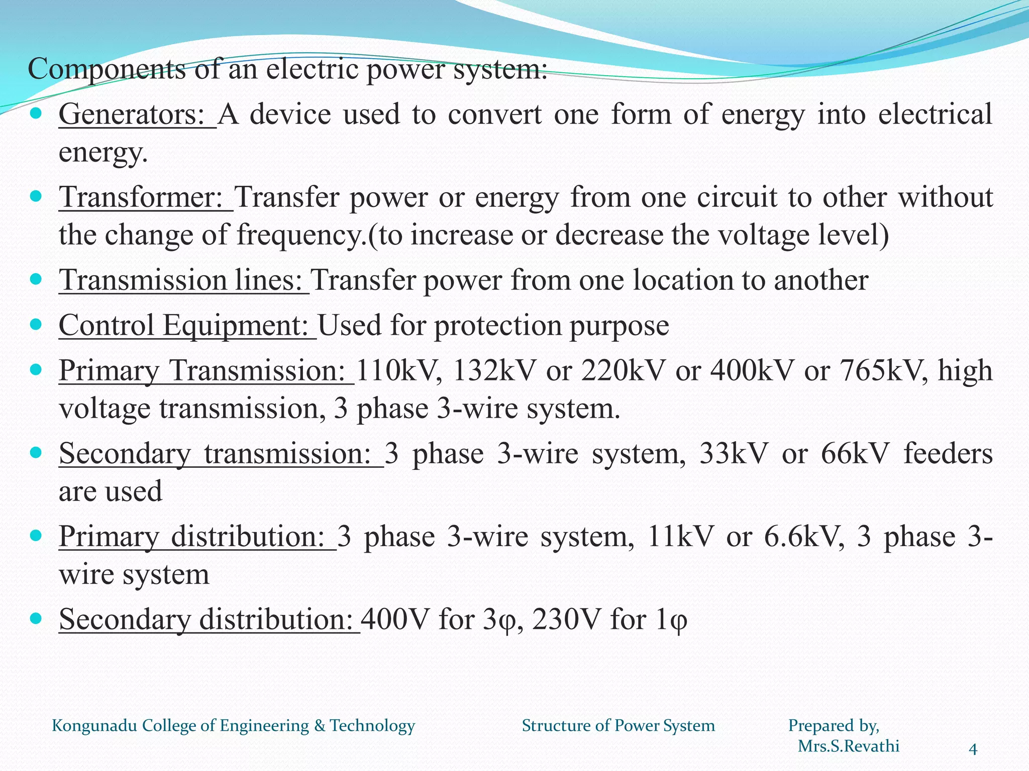 Structure of power system | PDF