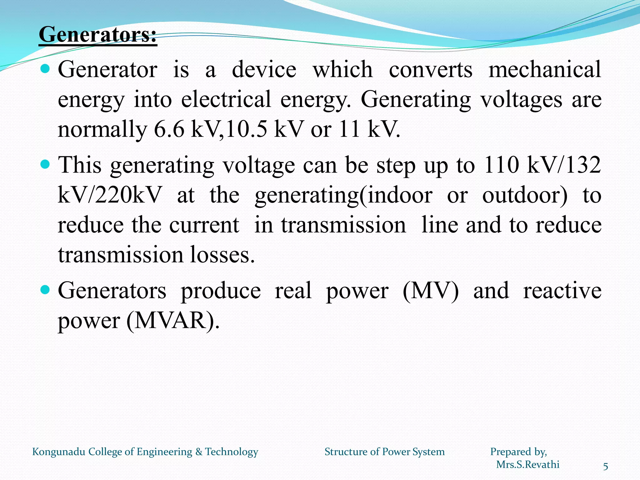 Structure of power system | PDF