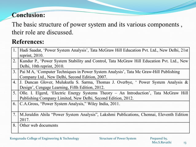 Structure of power system | PDF
