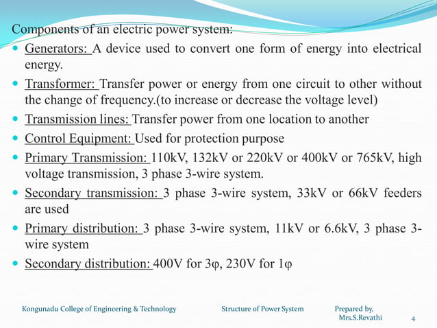 Structure of power system | PDF