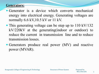 Structure of power system | PDF