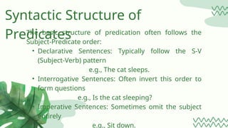 Structure of Predication (A Report in Grammatical Structure of English ...