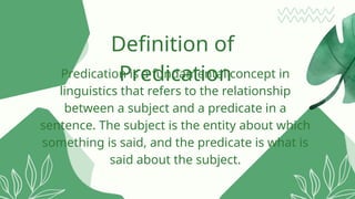 Structure of Predication (A Report in Grammatical Structure of English ...