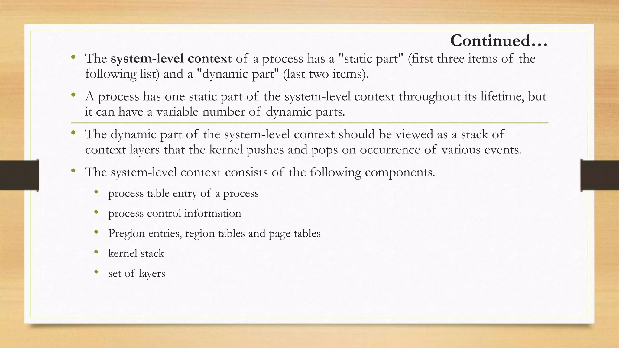 Structure of processes ppt | PPTX | Operating Systems | Computer ...