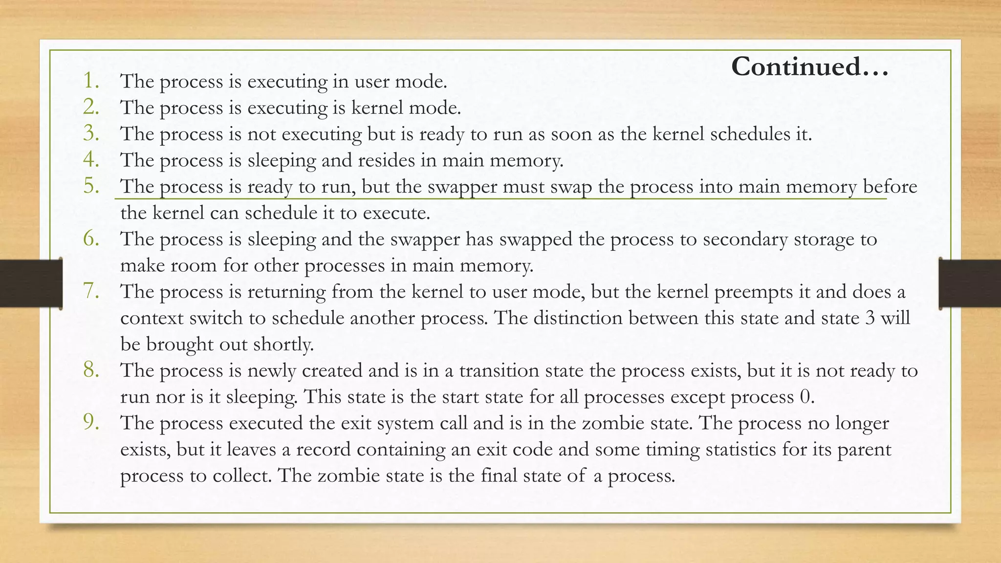 Structure of processes ppt | PPTX | Operating Systems | Computer ...