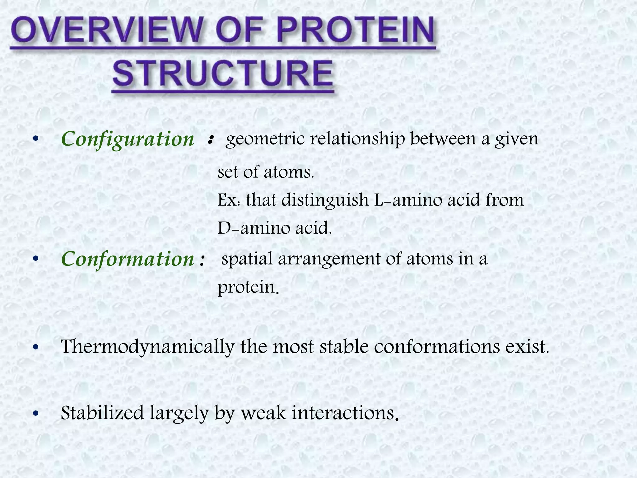 PROTEIN STRUCTURE PRESENTATION | PPTX