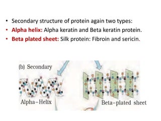 Structure of proteins and nature of bond linking monomers in a polymer | PPT