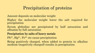 Structure of Proteins, Properties of Proteins, and Denaturation of ...