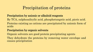 Structure of Proteins, Properties of Proteins, and Denaturation of ...