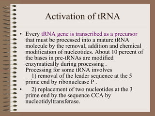 Structure of rna and its activation | PPT