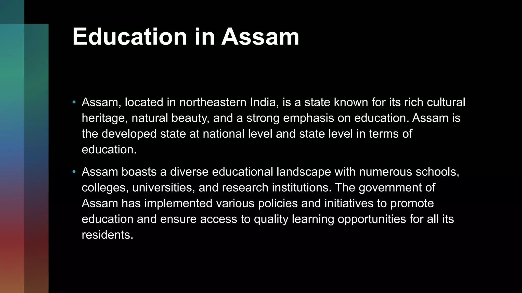 Structure of Secondary Education In Assam.pptx | Student Financial Aid ...
