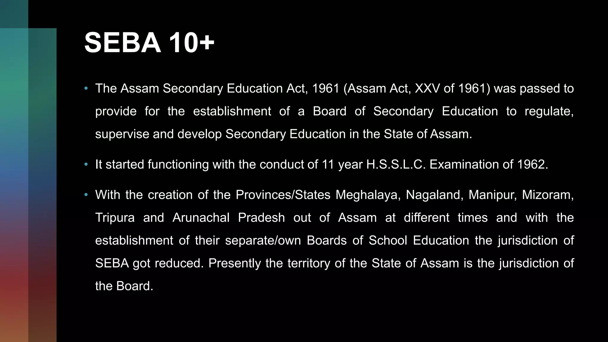 Structure of Secondary Education In Assam.pptx | Student Financial Aid ...