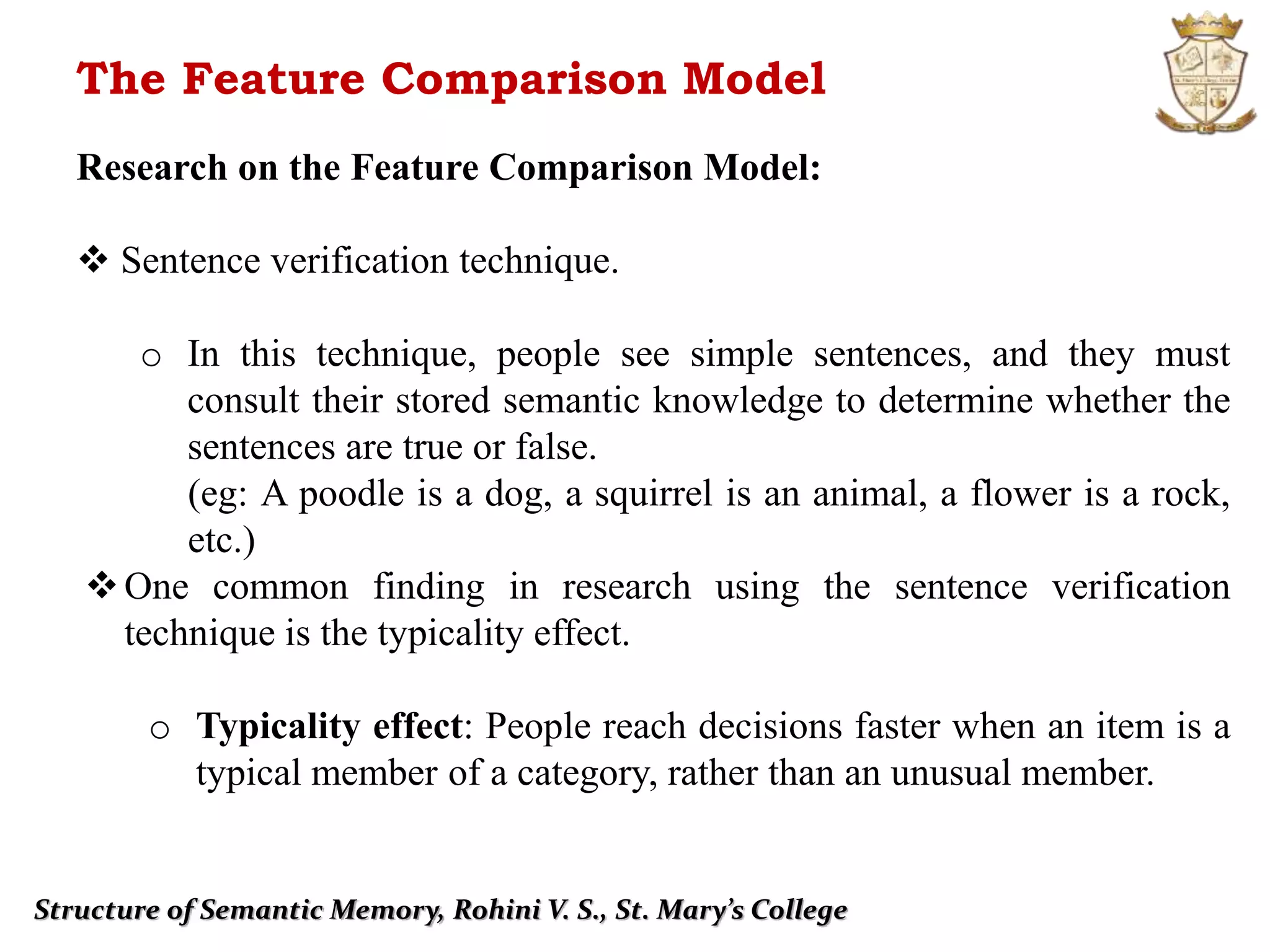 Psycjology:Structure of Semantic Memory | PPTX