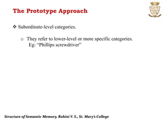 Psycjology:Structure of Semantic Memory | PPTX