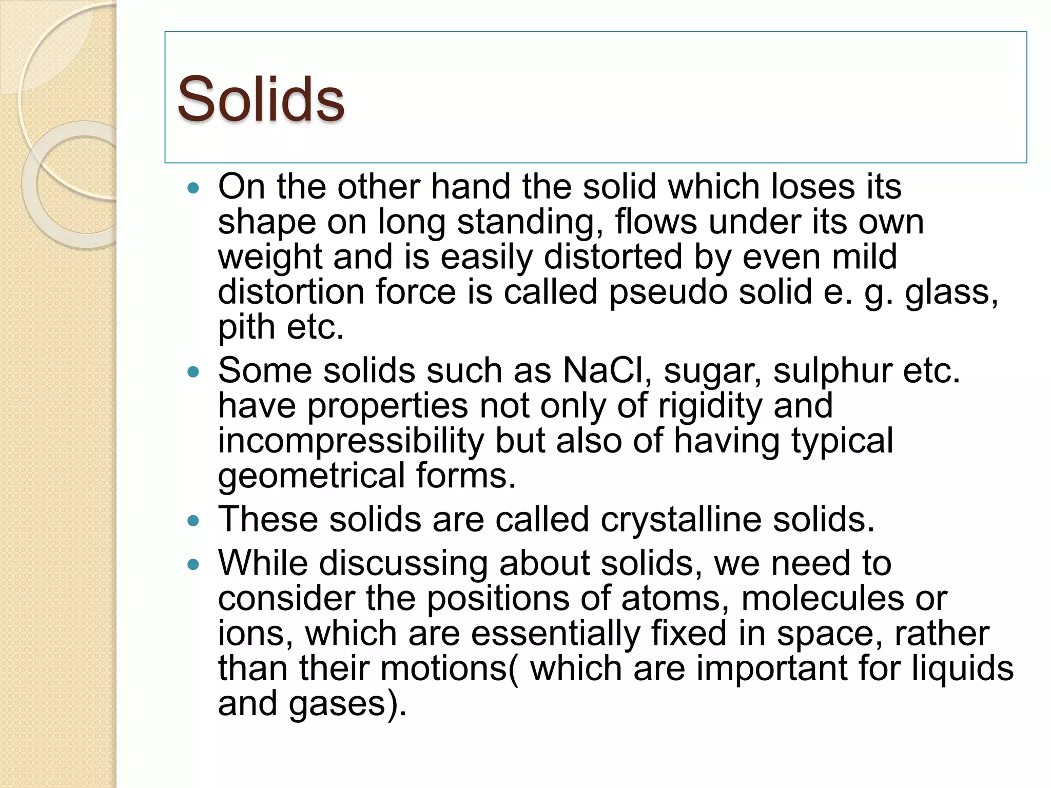Structure of solids | PPTX | Chemistry | Science