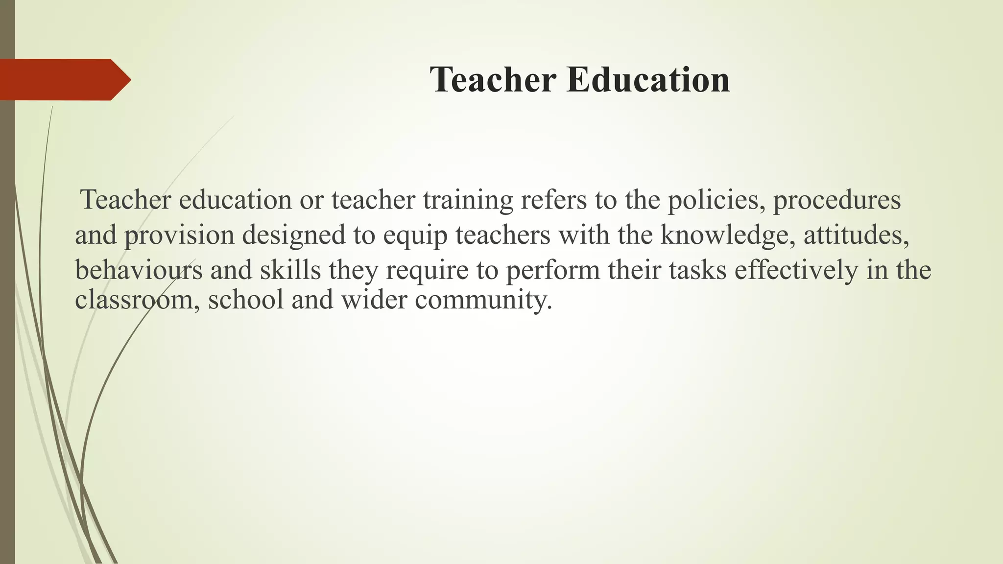 Structure of teacher education – levels and types | PPTX