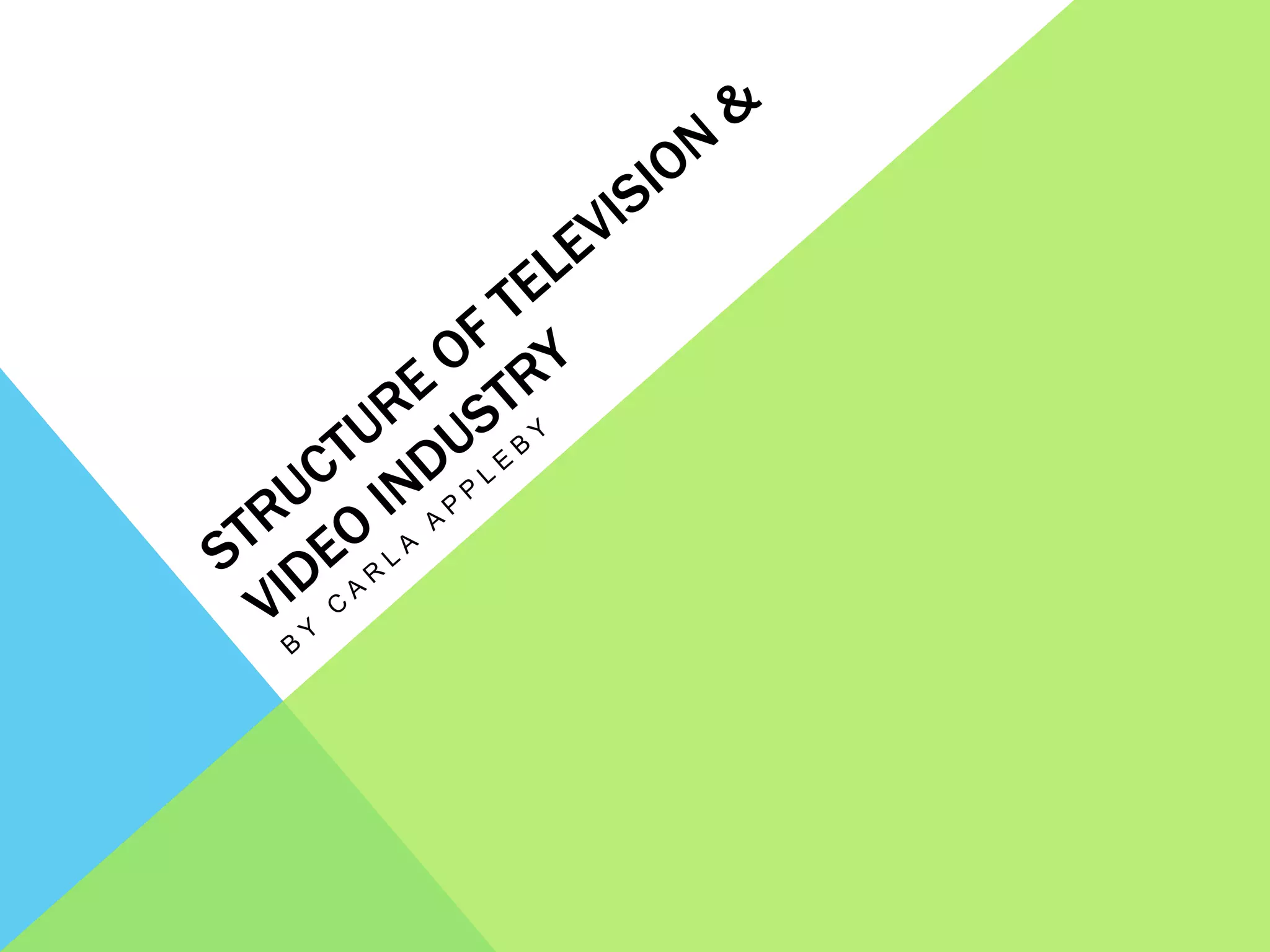 Structure of Television & Video Industry | PPT