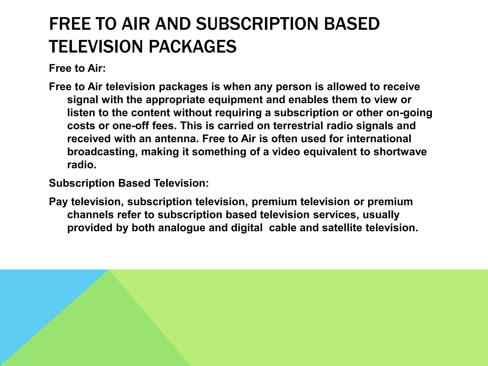 Structure of Television & Video Industry | PPT