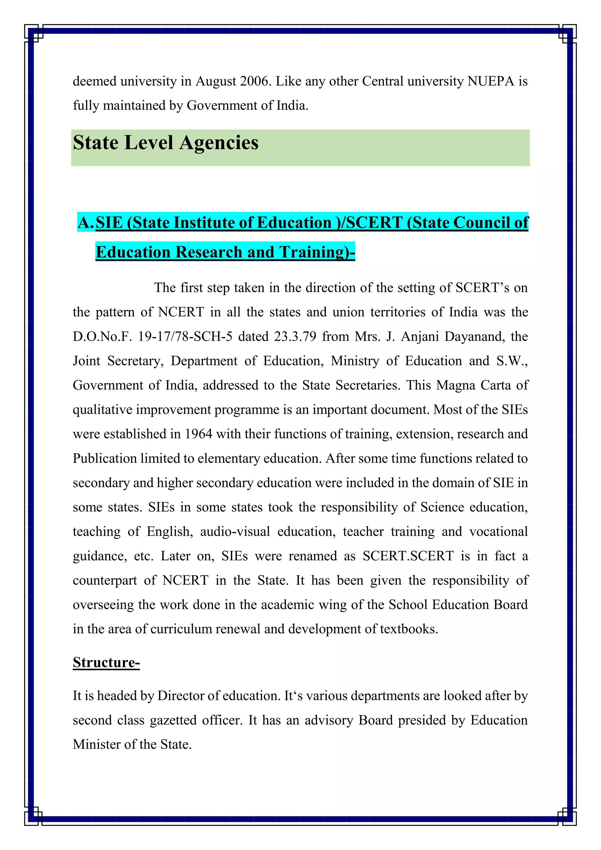 Structure of Teacher Education System in India by Garima Tandon | PDF