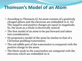 Structure Of The Atom.pdf notes important | PDF | Chemistry | Science