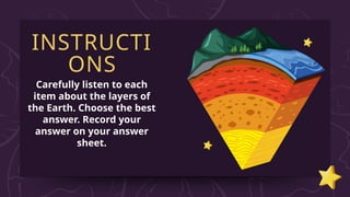 Structure of the Earth Quiz Activity Presentation in Purple and White ...