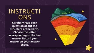 Structure of the Earth Quiz Activity Presentation in Purple and White ...