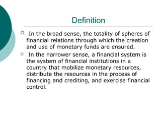 Structure of the financial system | PPT