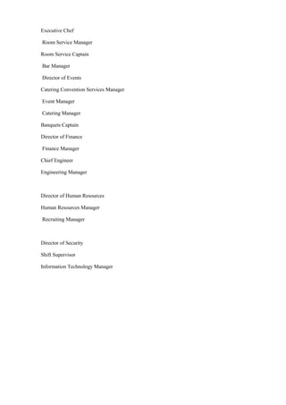 Structure of the hotel | PDF