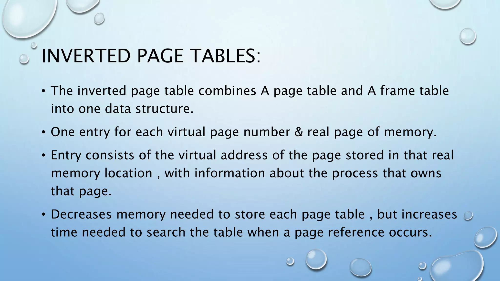 Structure of the page table | PPTX